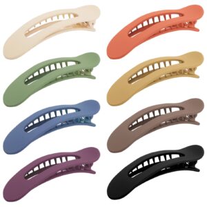 aco-uint hair clips pack - alligator snap clips for sectioning and styling, flat non-slip french barrettes and accessories for women