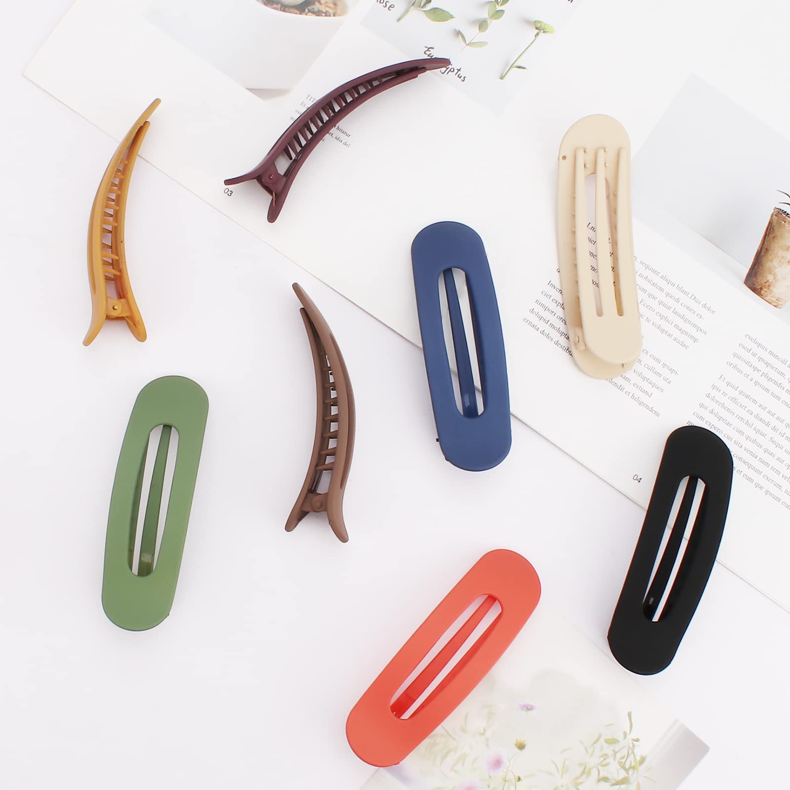 ACO-UINT Hair Clips Pack - Alligator Snap Clips for Sectioning and Styling, Flat Non-Slip French Barrettes and Accessories for Women