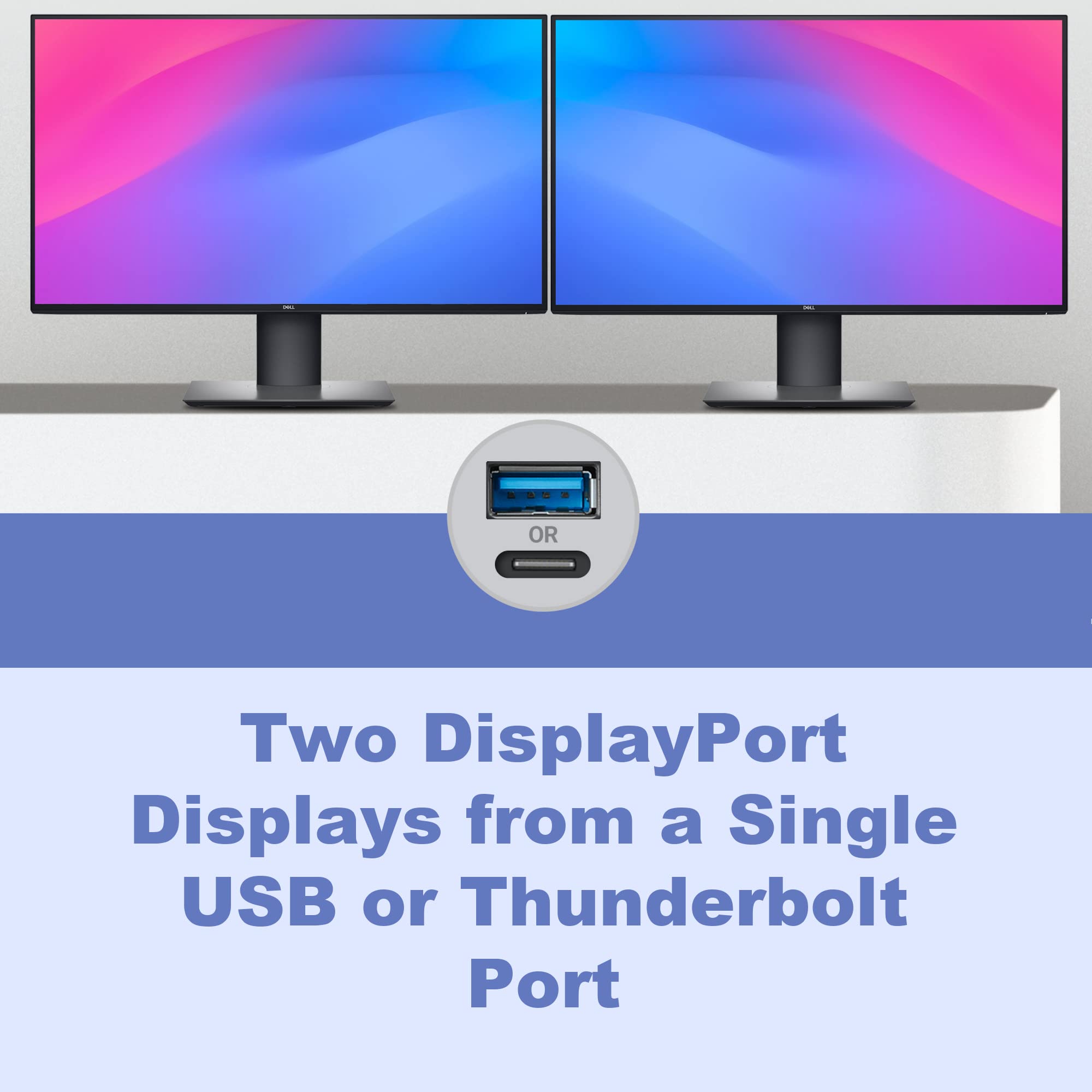 SoNNeT DisplayLink Dual 4K DisplayPort Adapter