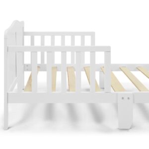 Olive & Opie Birdie Toddler Bed in White and White