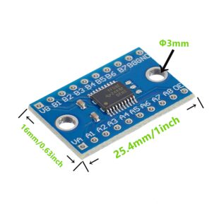 EPLZON TXS0108E High Speed Full Duplex Logic Level Converter 8 Channel SPI 8 Way 3.3V 5V IIC 8-Bit Bi-Directional Converter Module Apply to Raspberry Pi and Arduino (Pack of 5 Set)