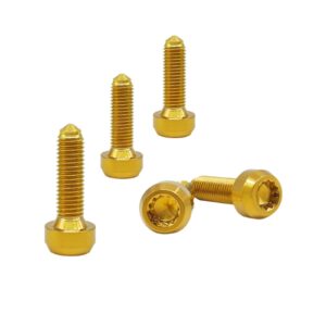 rison titanium bolts m7x1x24.5mm titanium bolts gold m7 titanium split rim bolts gr5 bolts pack of 5