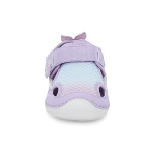 Stride Rite Baby Girls Soft Motion Splash Water Shoe, Purple Mermaid, 3 Infant