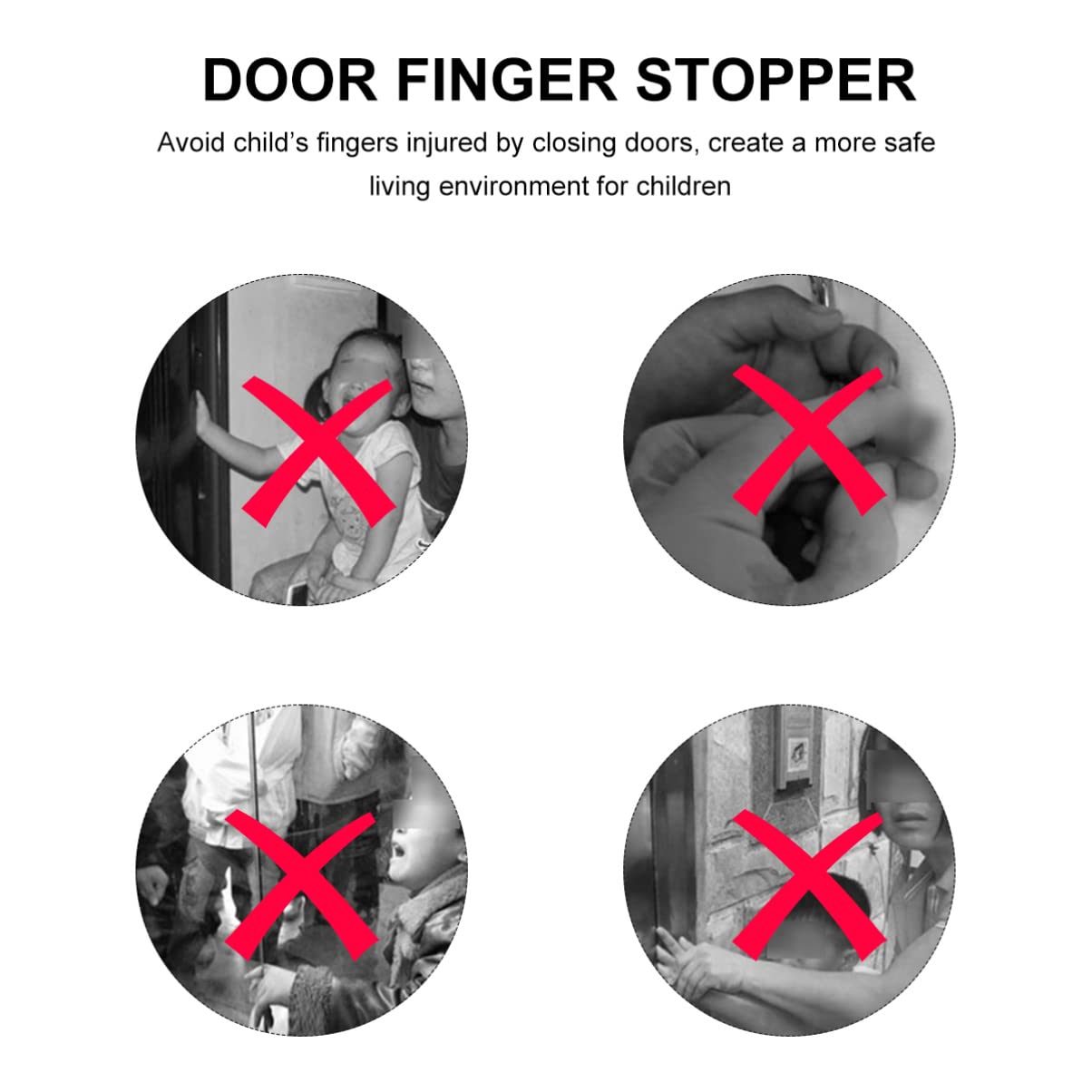 Protective Strip Child Safety Locks Door Shield Guard Doors Finger Shield Safe Lock Finger Pinch Guard Finger Pinch Protector Door Pinch Guard Protection Plug Anti-Pinch pp Baby