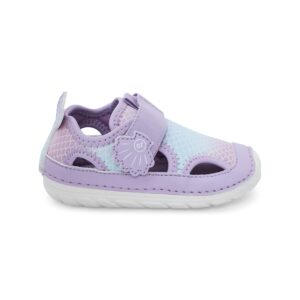 Stride Rite Baby Girls Soft Motion Splash Water Shoe, Purple Mermaid, 3 Infant