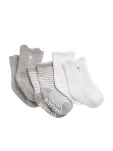 gap unisex baby organic cotton first favourite socks, light grey heather, 6-12 months us