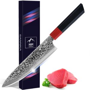 japanese chef knife 8 inch damascus chefs knife japanese kitchen knives professional gyuto cooking knives high carbon stainless steel cutting vegetable meat cleaver with gift box