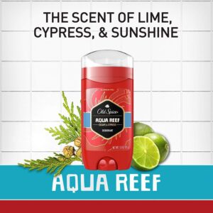 Old Spice Men's Deodorant Aluminum-Free Aqua Reef, 3.0oz Pack of 3 with Travel-Size Swagger Body Wash