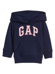 gap baby girls logo pullover hoodie sweatshirt, elysian blue, 3t us