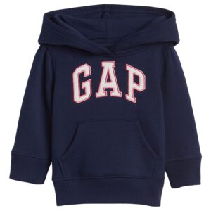 GAP baby girls Logo Pullover Hoodie Sweatshirt, Elysian Blue, 3T US