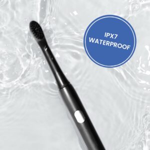 BLAQ Electric Toothbrush for Adults and Kids - Rechargeable Sonic Toothbrush with a Replacement Head - Long Lasting Battery Electronic Toothbrush - Lightweight IPX7 Waterproof Toothbrush Electric