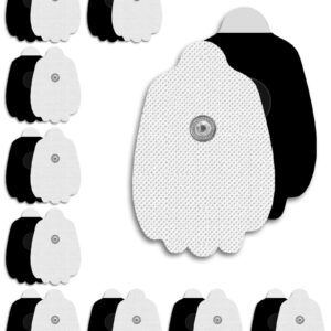 20-Pack TENS Unit Replacement Pads, Long-Lasting Snap Electrodes for 50 Times of Use per Pad, Latex-Free TENS Pads Set Compatible with TENS EMS Devices Using 3.5mm Button Lead Wires