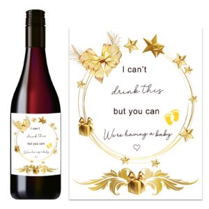 lfish 5 pregnancy announcement wine bottle labels,baby surprise gifts decorations,announcing new baby reveal,pregnancy reveal wine label for family and friends,baby announcements gifts.