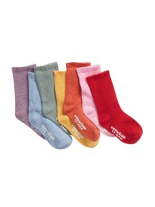 gap baby girls crew socks, multi, 2-3t us