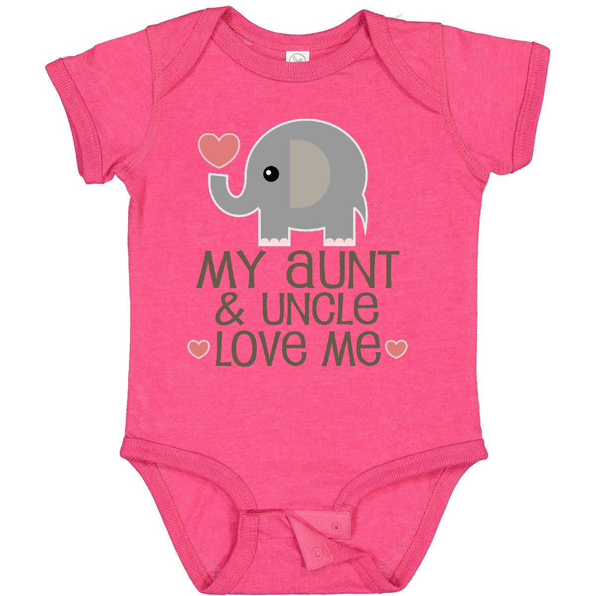 inktastic Aunt and Uncle Love Me Nephew Baby Bodysuit 6 Months Vintage Hot Pink 33977