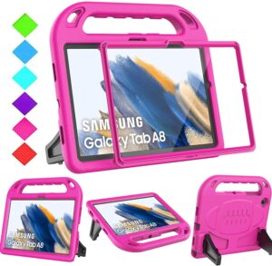 bmouo kids case for samsung galaxy tab a8 10.5 inch 2022 (sm-x200/x205/x207) - with screen protector, shockproof galaxy tab a8 10.5 tablet case, blue