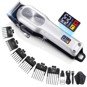 comzio hair clippers for men professional,cordless high-performance barber clippers for hair cutting,rechargeable mens hair clippers,home haircut &grooming set with led display,mens gifts