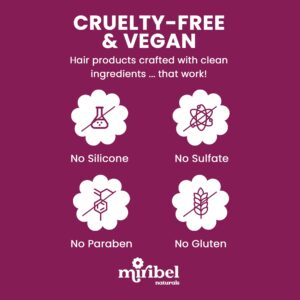 Miribel Naturals Medium Hold Flaxseed Gel for Curly and Wavy Hair | Curl Defining Styling Gel | No Buildup, No Flaking, No Crunch | Light Scent | Vegan and Cruelty-Free