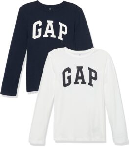 gap baby boys long sleeve logo t-shirt t shirt, blue galaxy, 12-18 months us