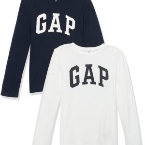 GAP Baby Boys Long Sleeve Logo T-Shirt T Shirt, Blue Galaxy, 12-18 Months US