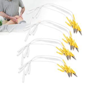 Electrode Cable, 20pcs / Bag Clip Electrode Wires Cable for Massage Machine Yellow