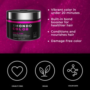 XMONDO Color Super Pink Depositing Mask & Semi-Permanent Pink Hair Dye | Infused with Bond Booster Technology & Hyaluronic Acid for Nourishment, Revitalization & Repair, Vegan Formula, 8 Fl Oz 1-Pack