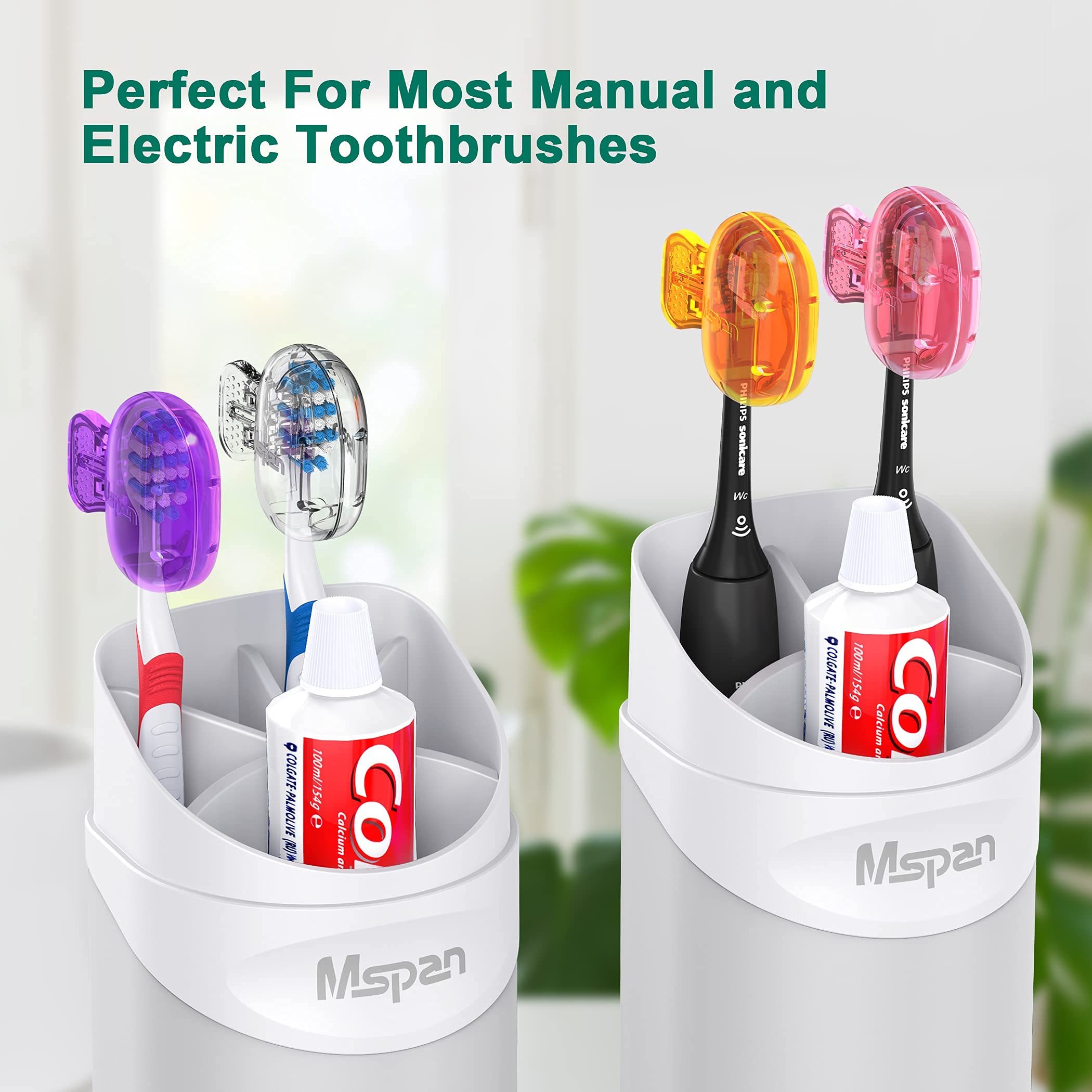 Mspan Electric Toothbrush Cover Pods: Toothbrush Protector Brush Cap Case Protective Travel - 8 Packs