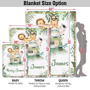 Jump Up Personalized Frame Safari Baby Blanket,Jungle Animal Baby Blanket,Baby Boy Safari Nursery,Jungle Theme Baby Blanket,Jungle Blanket Baby,Safari Swaddle Blanket