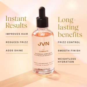 JVN Complete Nourishing Shine Drops, Hair Oil for Hydration and Long-Term Hair Health, Styling Oil for All Hair Types, Sulfate-Free, 1.7 Fluid Ounces