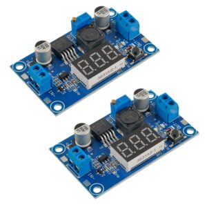 eplzon lm2596 buck converter with voltmeter display buck module dc-dc 4.0-40v to 1.25-37v 2a voltage adjustable buck converter module(pack of 2 pcs)