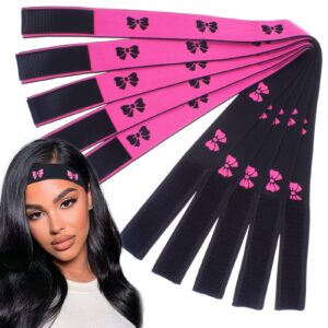 ruiyok 5pcs elastic bands for wig,wig band for wigs and baby hair lace melting band wig bands for keeping wigs in place melt band for lace wigs edge wrap to lay edges (5pcs/pack)