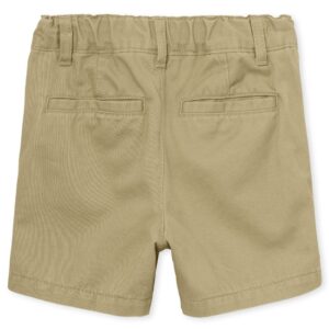 The Children's Place Baby Boys' and Toddler Stretch Chino Shorts, Black/Fin Gray/Flax 3-Pack, 9-12 Months