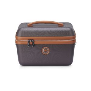 delsey paris chatelet 2.0 makeup and cosmetic beauty travel case, chocolate brown