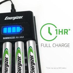 Energizer Rechargeable - Battery Kit - 6 AA and 4 AAA - Batteries with Charger Rechargeable Batteries with Powerful Charger just in an Hour 100% 4port - 4port AAA Charger