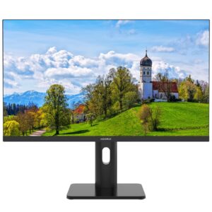 koorui 27 inch computer monitor qhd 1440p 75hz monitors ips 95% dci-p3 business monitors with hdmi/type-c/dp for home office, tilt lifting rotating base adjustable stand, vesa compatible