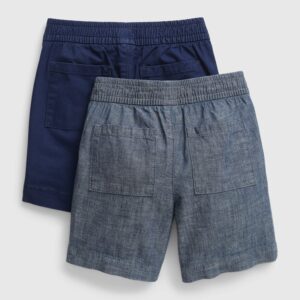 GAP Baby Boys Easy Pull-on Shorts, Elysian Blue, 12-18 Months US