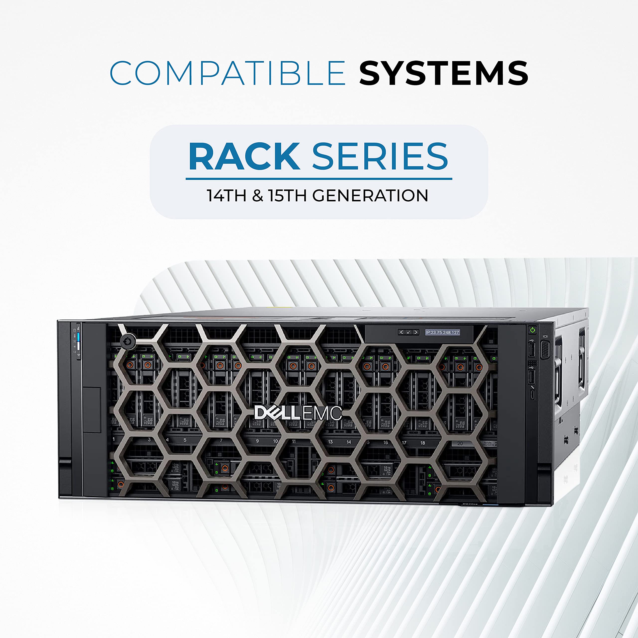 8TB PCIe Gen3 x4 NVMe U.2 2.5" SSD for Dell PowerEdge Servers | Enterprise Solid State Drive in 14G 15G Tray Compatible in R7525 R6525 R650 R750 R750xs Rack Servers