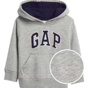 GAP baby boys Logo Pullover Hoodie Sweatshirt, Light Heather Grey B08, 3T US