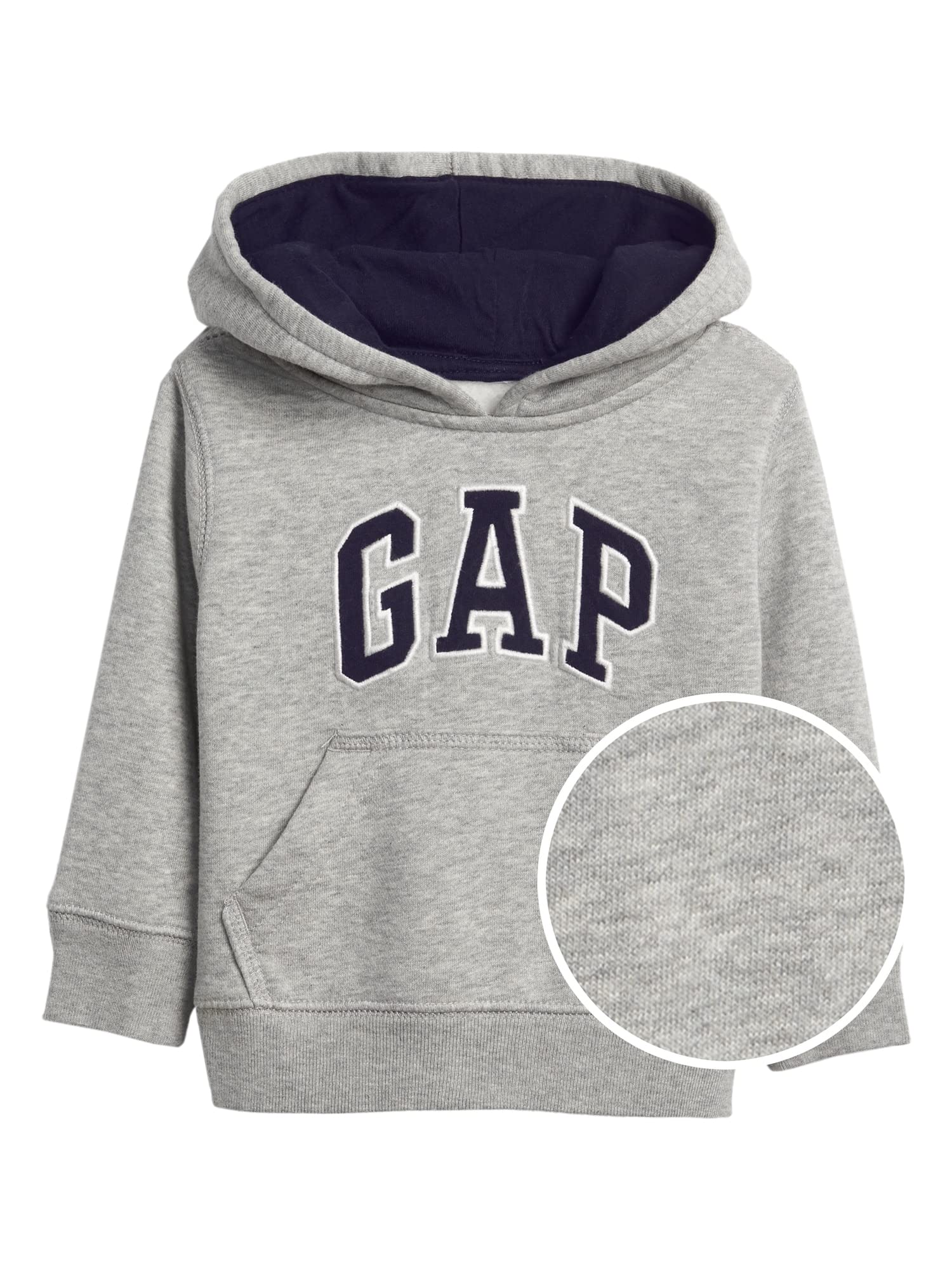 GAP baby boys Logo Pullover Hoodie Sweatshirt, Light Heather Grey B08, 3T US