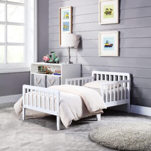 olive & opie jax toddler bed in white