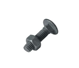 kiavetta carriage bolt 5/16" x 1-1/2” galvanized bulk carriage bolt | coarse thread 1-1/2 inches long | 100 bolts and 100 nuts | chain link fence carriage bolt