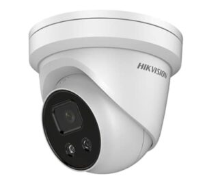 hikvision pci-t18f4s acusense 8mp ir deep learning outdoor network turret dome camera with 4 mm lens (renewed)