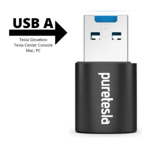 puretesla TeslaCam USB Drive 256 GB – Plug and Play USB Endurance microSD Drive Pre-Formatted for Tesla, TeslaCam, Dashcam,