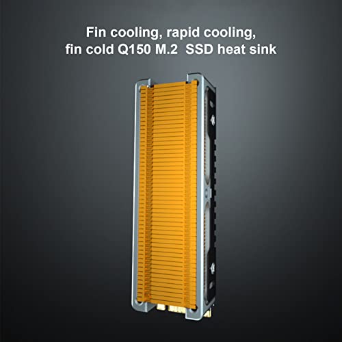 M.2 2280 SSD Solid State Drive Heatsink, 58 Exhaust Vents Reduce Noise PWM Intelligent Fan, Save Energy SSD Cooler