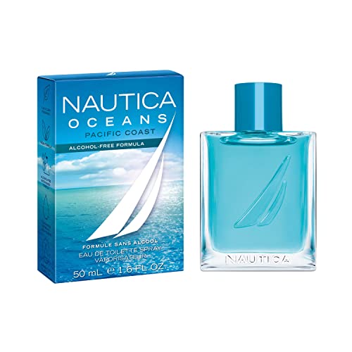 Nautica Oceans Pacific Coast Eau de Toilette 1.6 fl oz (Pack of 1), Notes of Apple, Cyclamen, and Amberwood, Men's Fragrance, Long Lasting, Everyday Fragrance, Travel Size