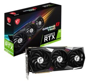 msi geforce rtx 3090 ti 24gb gdrr6x 384-bit hdmi/dp nvlink tri-frozr ampere architecture oc graphics card (rtx 3090 ti gaming x trio 24g)