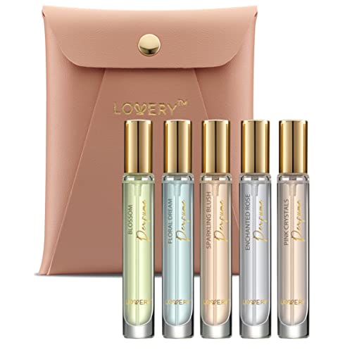 Mini Perfumes for Women Perfume Gift Set - 5 Pack Assorted Floral Aroma Women's Fragrances Perfume Set - 10ml Large Bottle Samples of Eau de Toilette Parfum - Womens Perfume Sampler Sets for Birthday