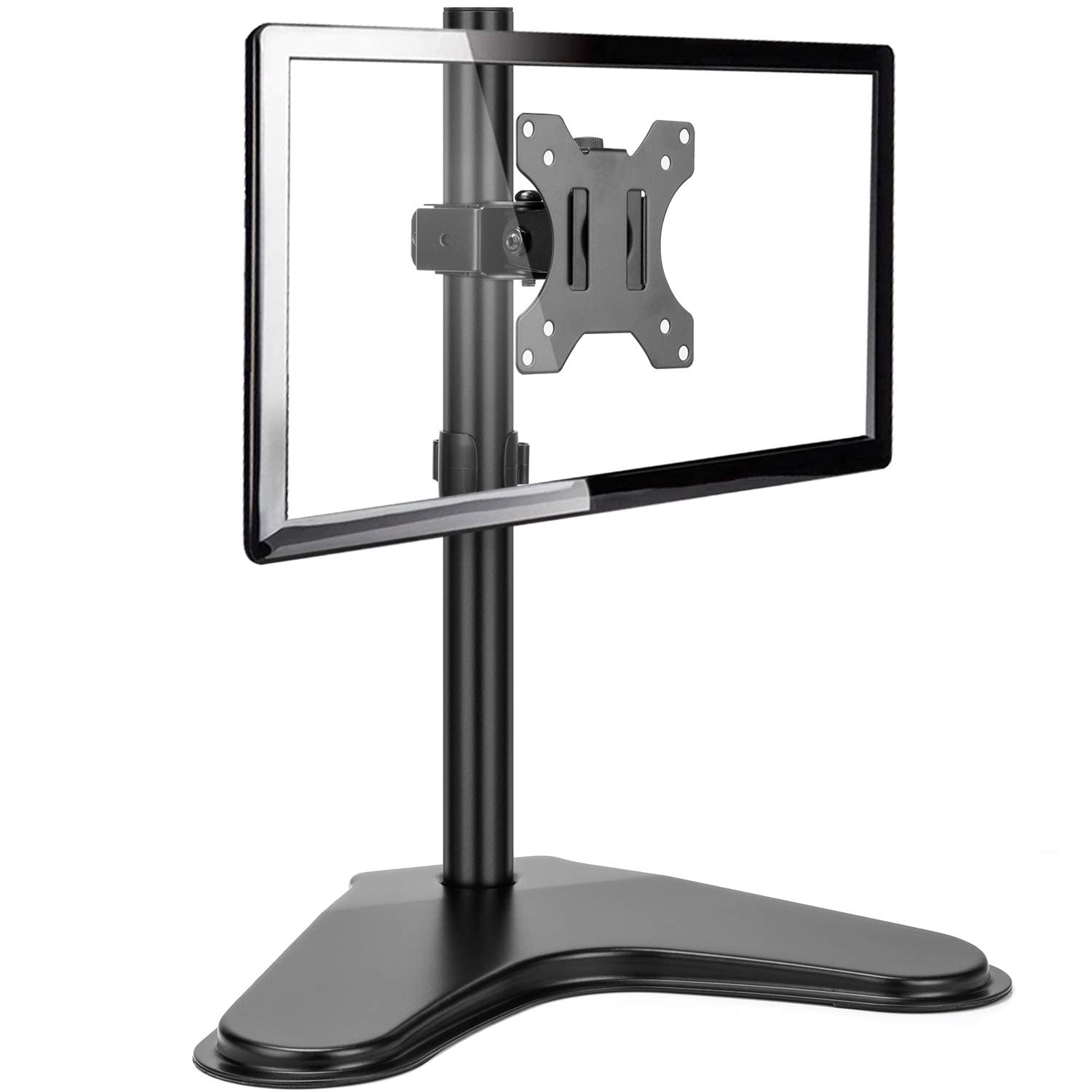 HUANUO Bundle – 2 Items: HUANUO Single Monitor Stand for 13 to 32 inch Monitor and Dual Monitor Stand for 13 to 32 Inch Two Monitor Freestanding Desk Stan