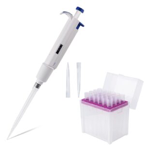 four e's scientific 1-5ml high-accurate single-channel adjustable pipettes with 24pcs 5ml pipette tips