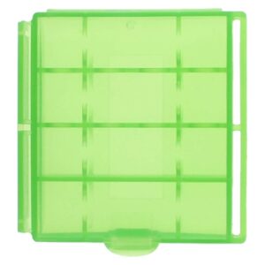 4 x AA Battery Storage Case Holder Organizer Box Green 4Pcs,Aicosineg